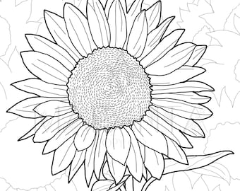 Biblical Printable Sunflower Coloring Page - Etsy