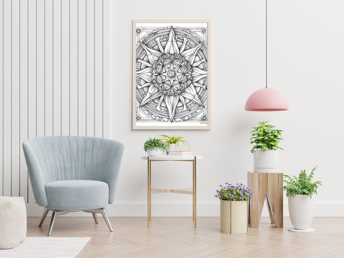 Relaxing Adult Mandala Coloring Pages Printable Floral Patterns for ...