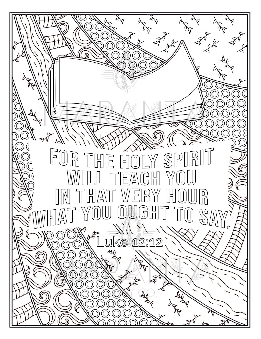 Bible Verse Printable Coloring Sheet - Etsy