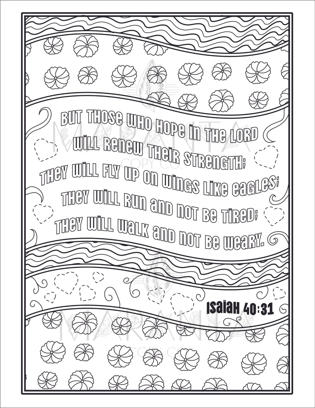 Bible Verse Printable Color Sheet - Etsy