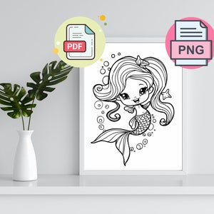 PDF Kawaii Coloring Page | Cute Drawing | Instant Digital PNG ...