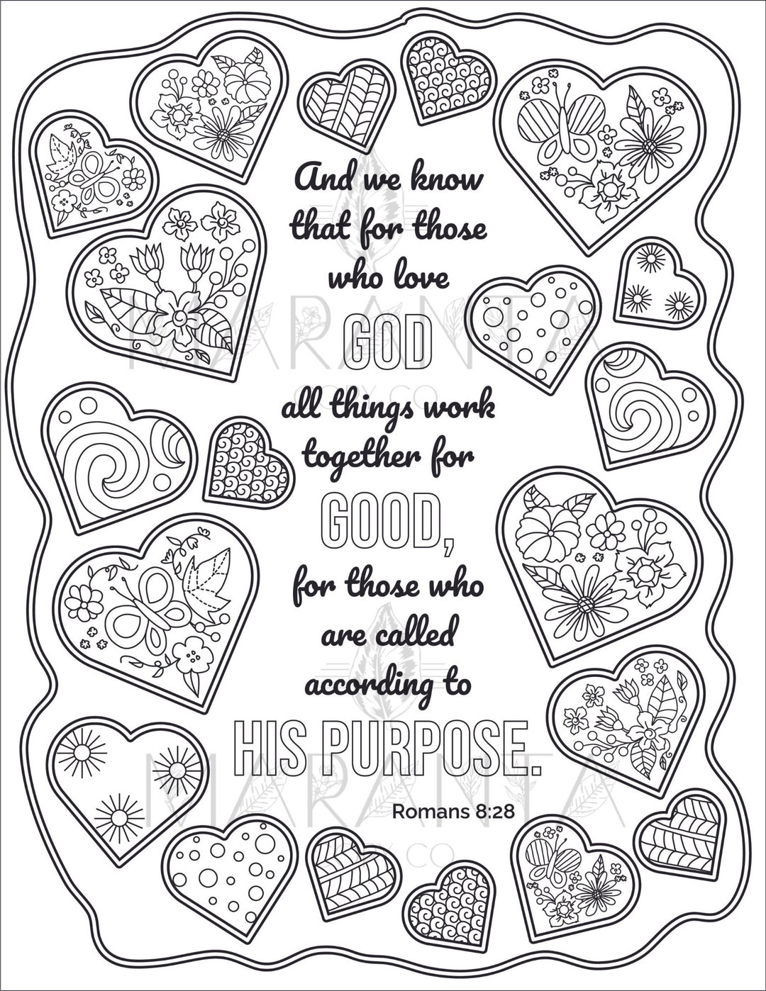 Bible Verse Printable Color Sheet - Etsy