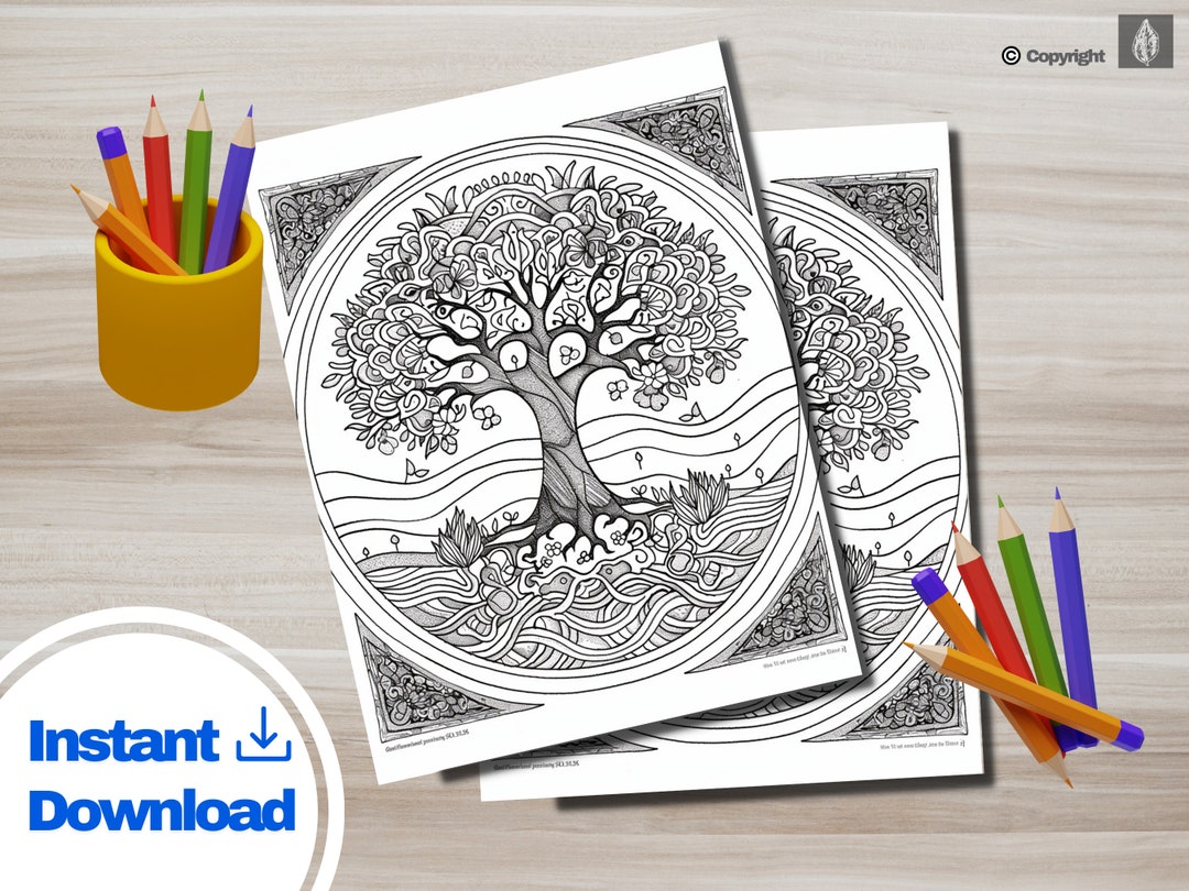 Relaxing Adult Mandala Coloring Pages | Printable Floral Patterns for ...