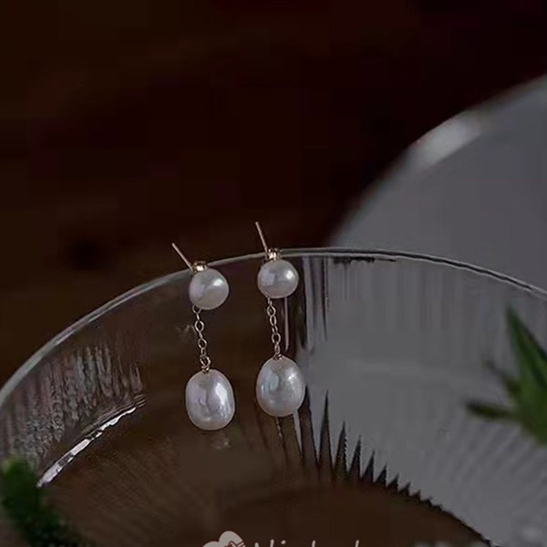 Two Pearl Earring - Etsy