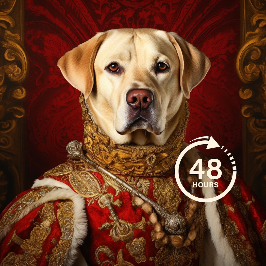 Fancy Pet Portrait, Royal Dog Painting, Pet Gift, Royal Portrait, Pet ...
