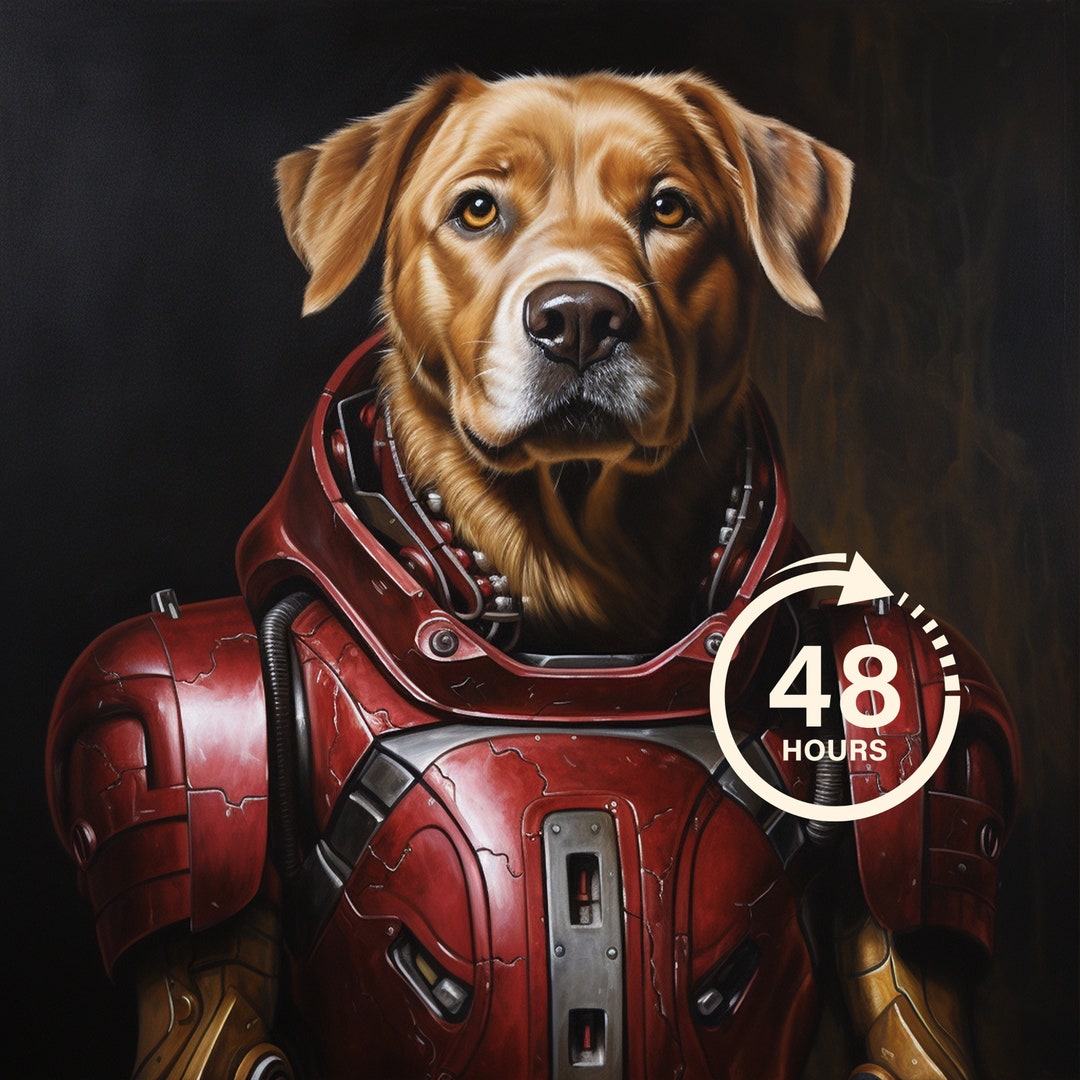 Custom Dog Portrait, Cat Portrait, Funny Dog Painting, Funny Gift ...
