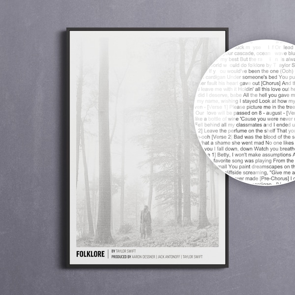 Taylorswift Poster Folklore - Etsy