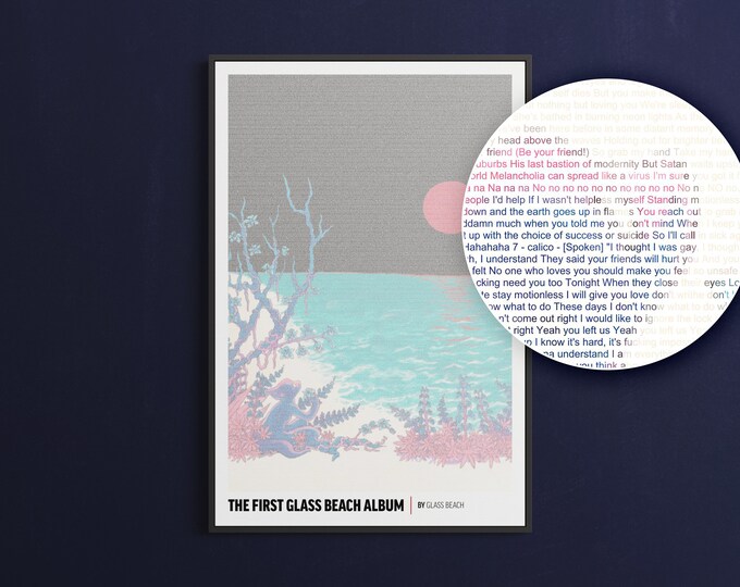 The First Glass Beach Album Glass Beach Album Lyrics Poster - Etsy