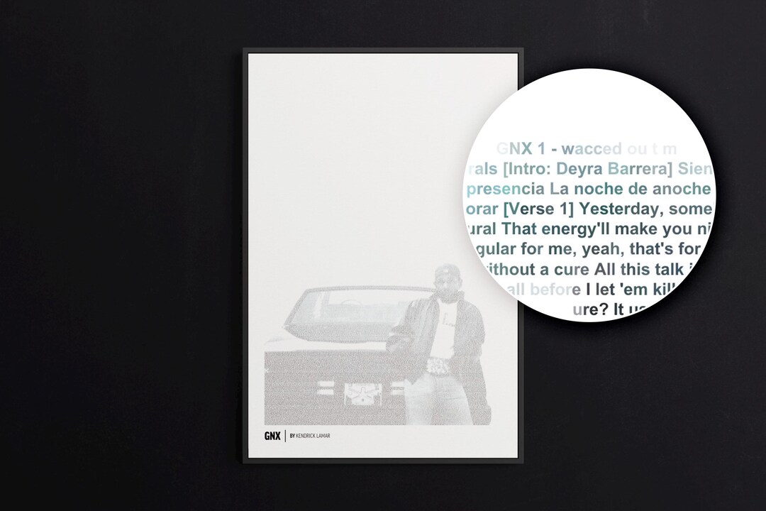 GNX Album Poster Full Lyrics as Art - Etsy