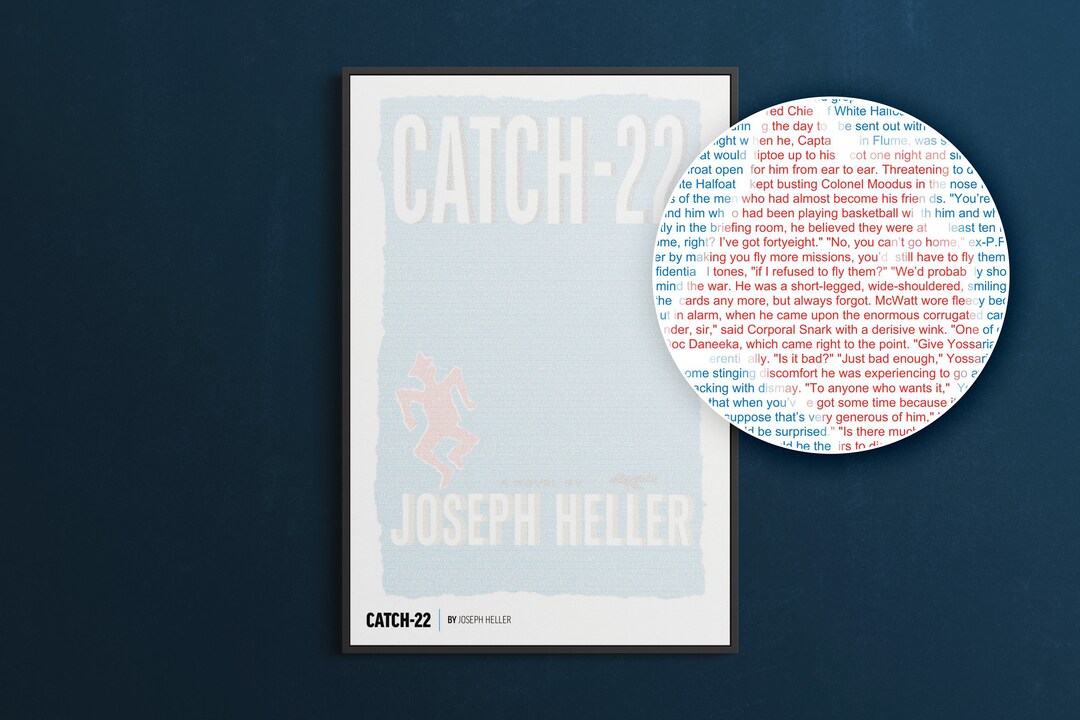 Catch-22 Book Text Poster Unique Poster Art - Etsy