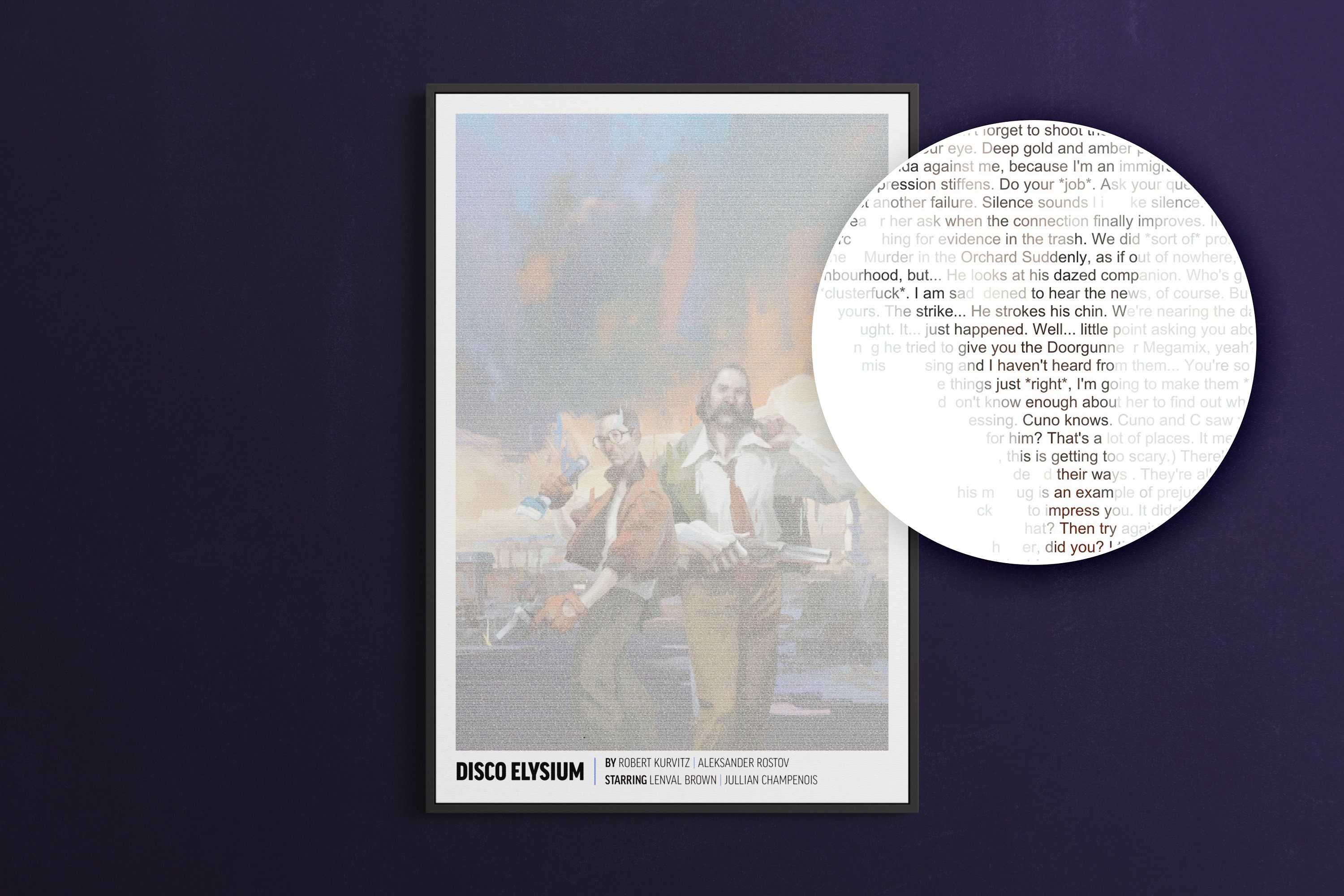 Disco Elysium Entire Script Poster Unique Game Art - Etsy