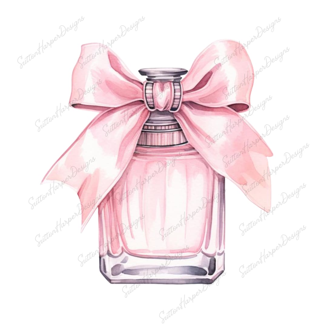 Pink Perfume Bottle PNG Clipart Digital Download Image, Pink Coquette ...