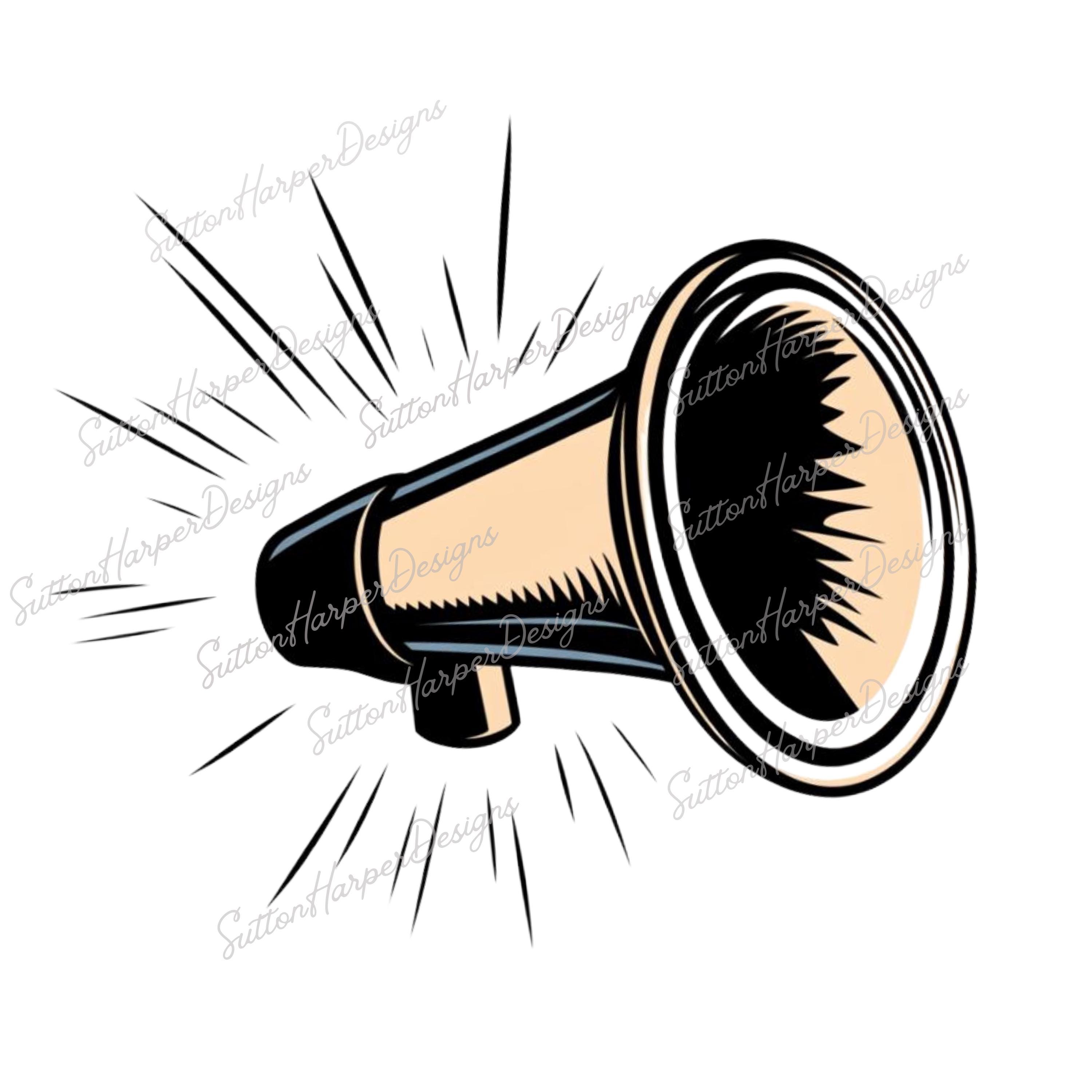 Cheer Megaphone PNG, Tan Mega Phone Png Clipart Design, Cheerleader ...