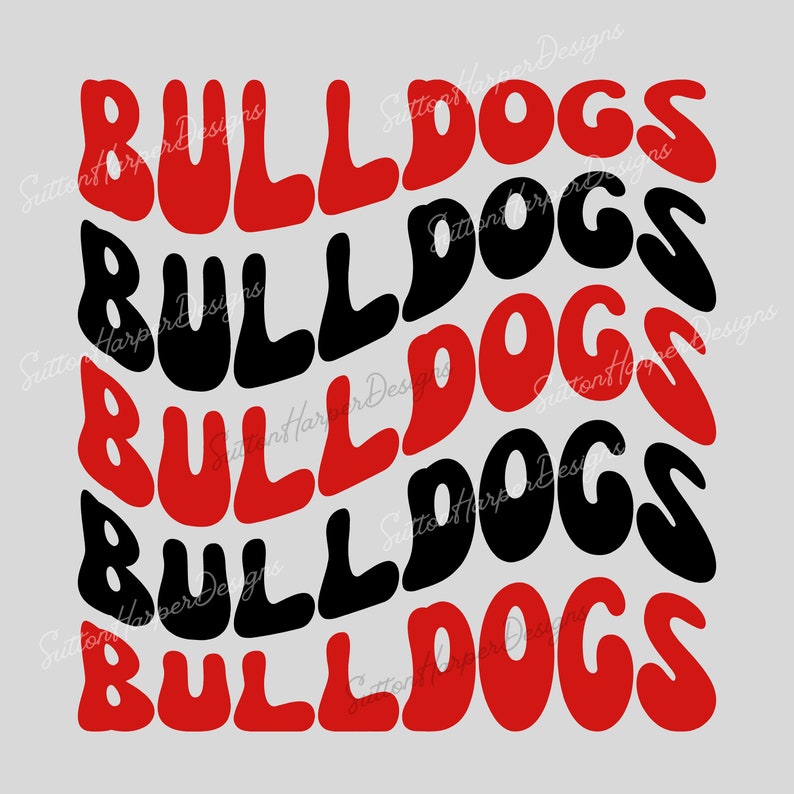 Bulldogs PNG, Bulldogs Wavy Text PNG, Bulldogs Team PNG, Bulldogs Red ...
