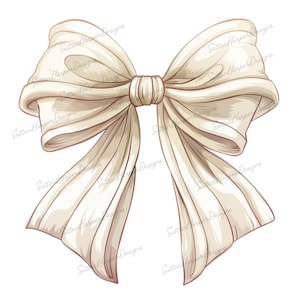 Off White Bow PNG, Cream Colored Coquette Bow Png, off White Coquette ...