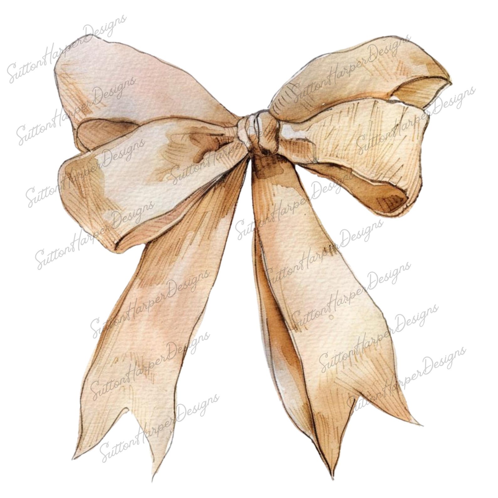 Tan Coquette Ribbon Bow PNG, Tan Bow Png, Coquette Bow Png, Viral Png ...