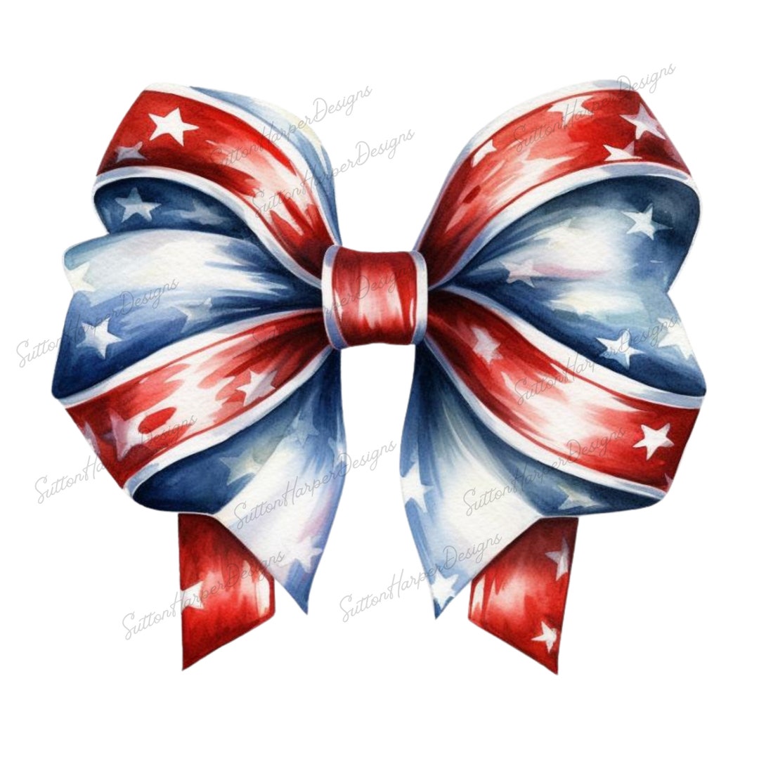 American Flag Coquette Bow Png, 4th of July Png, 4th of July Coquette ...