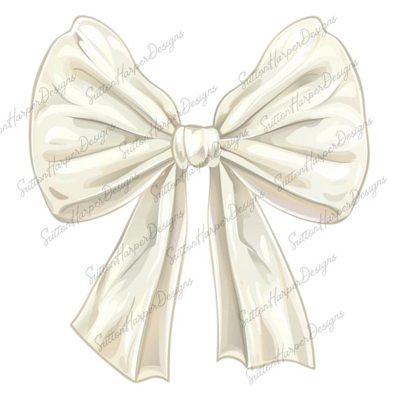 White Ribbon Bow