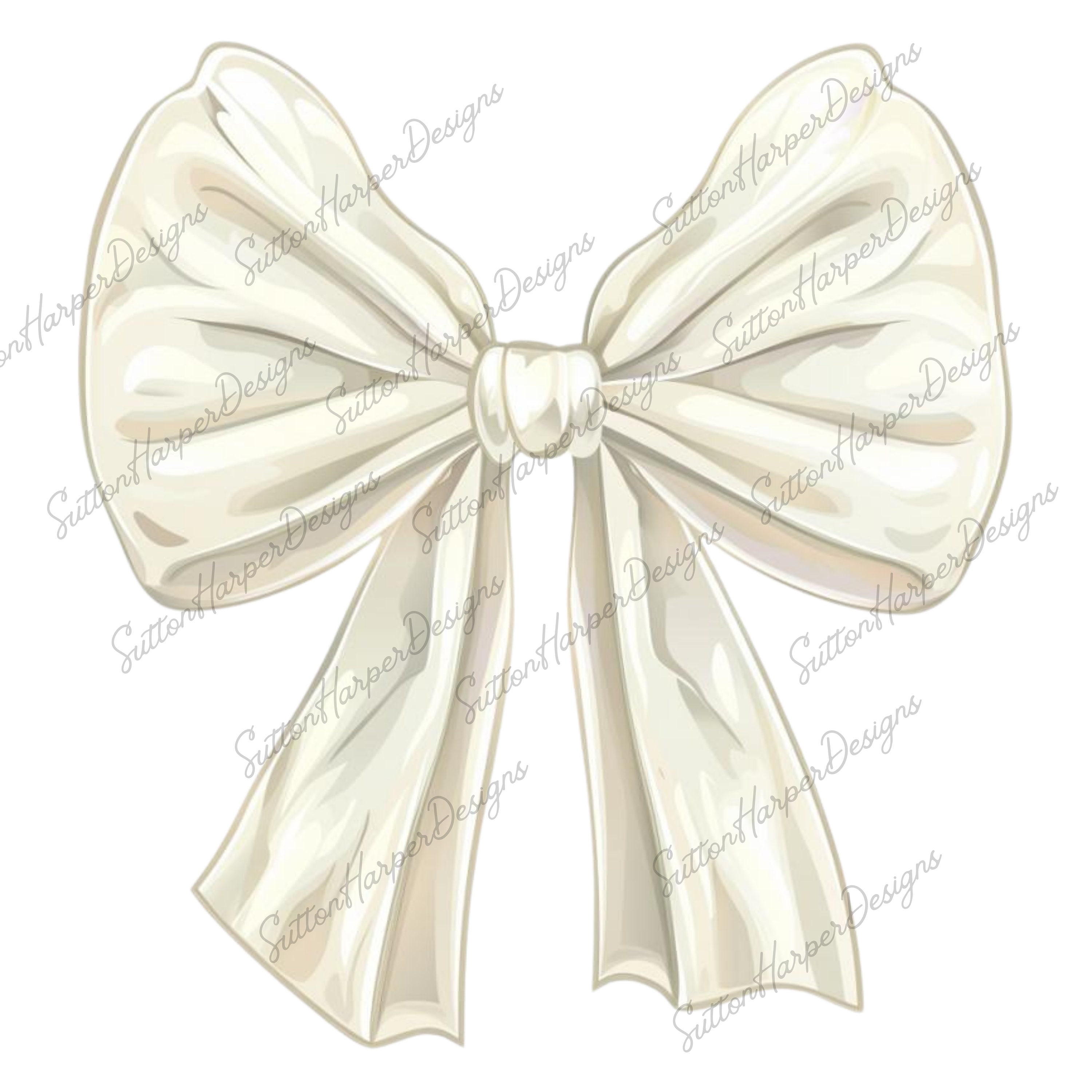 White Bow PNG, Cute Coquette White Ribbon Bow Png Design, White Ribbon ...