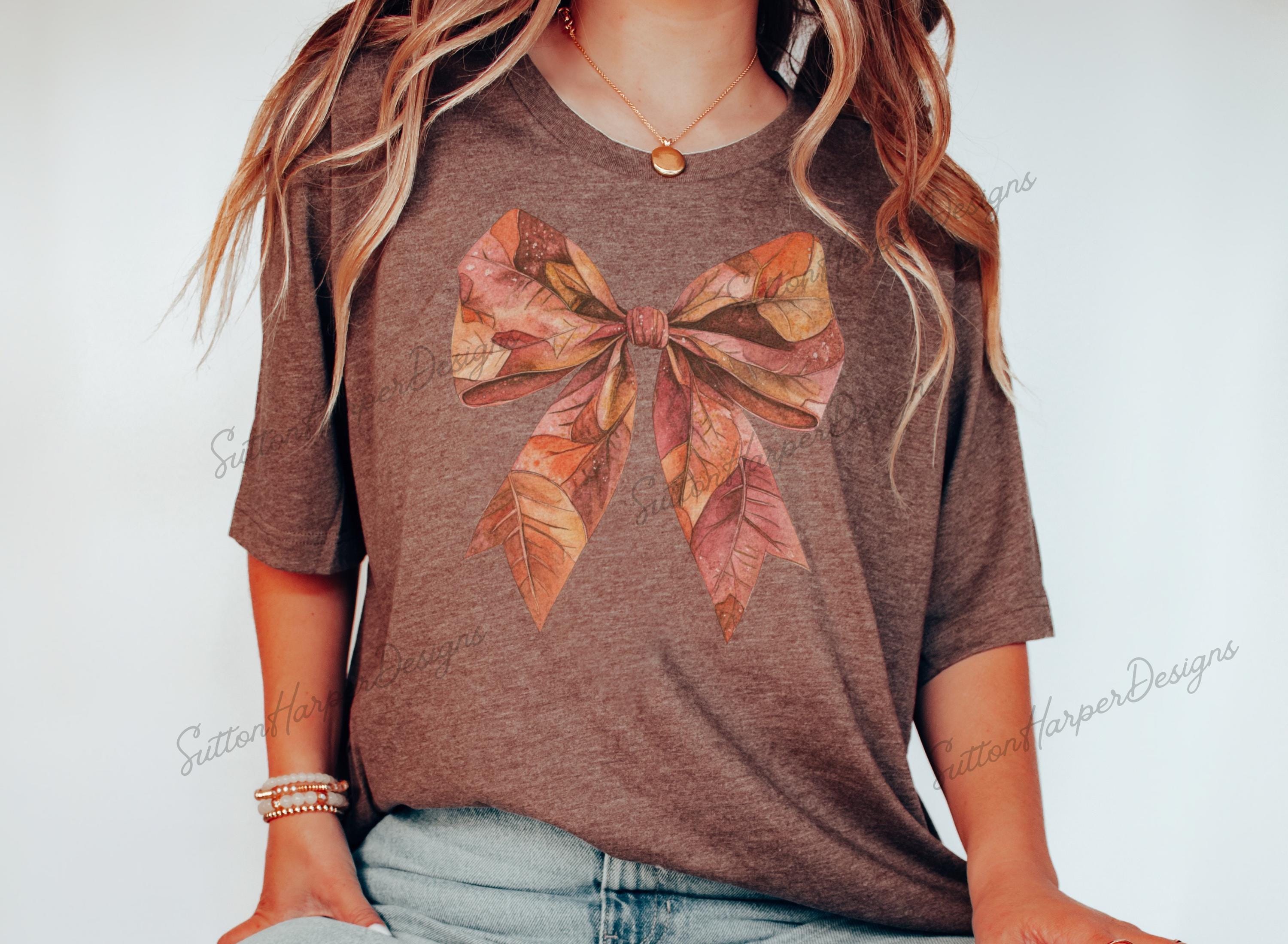 Watercolor Autumn Bow Clipart, Fall Graphics, Coquette Bow Png, Orange ...