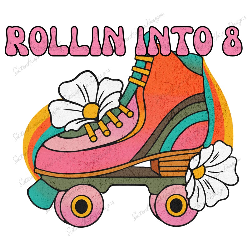 Rollin Into 8 Skate Png - Etsy