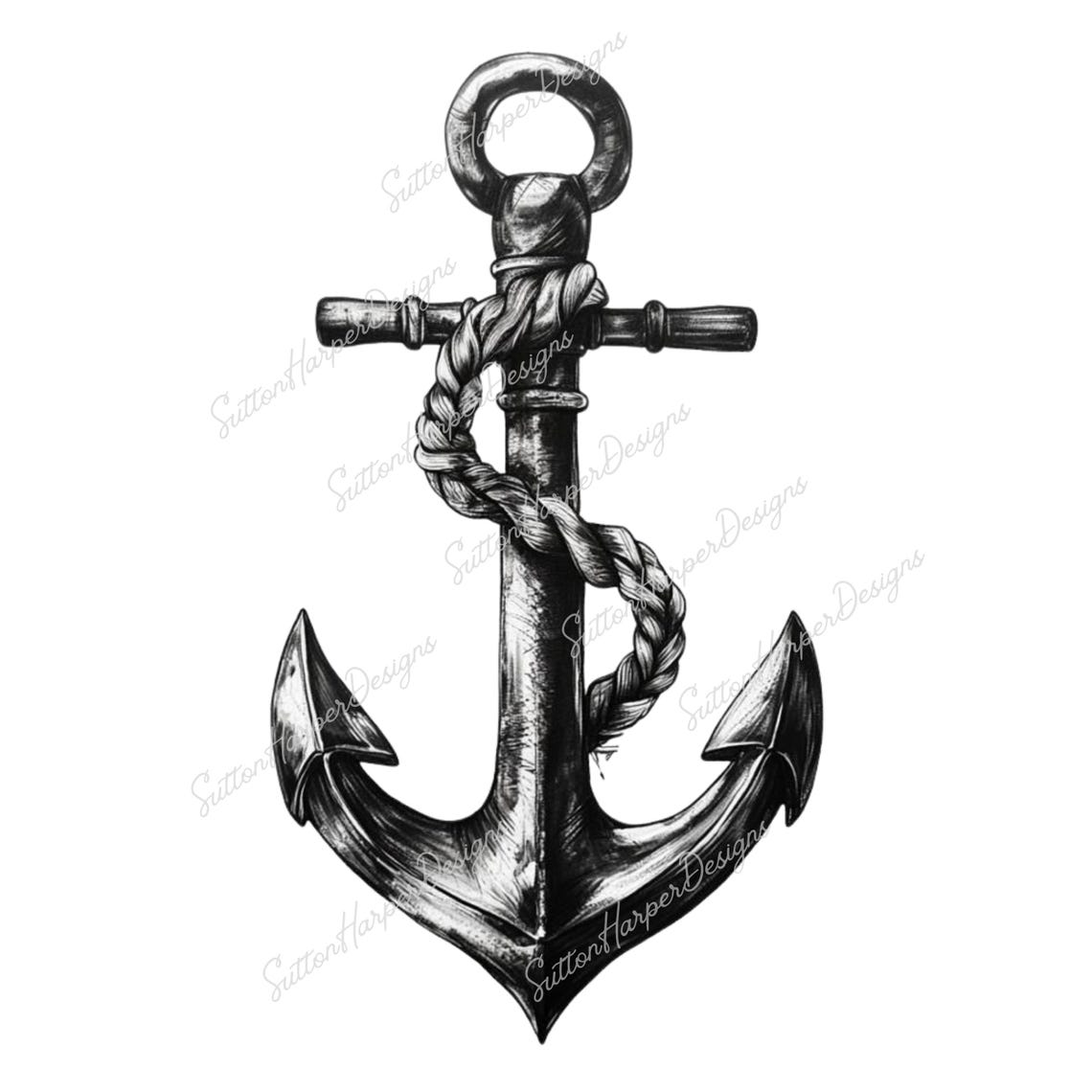 Anchor PNG, Anchor Illustration Line Art Png, Sailing Png, Sailor ...
