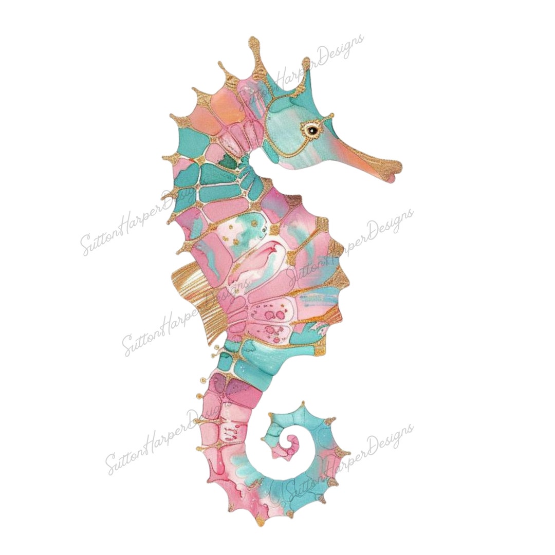 Pastel Pink Seahorse PNG, Beautiful Seahorse Design Png Digital ...