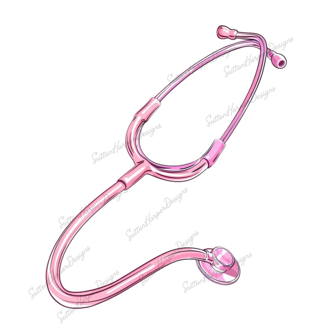 Pink Stethoscope Png, Stethoscope Drawing Clipart Image Png Design ...