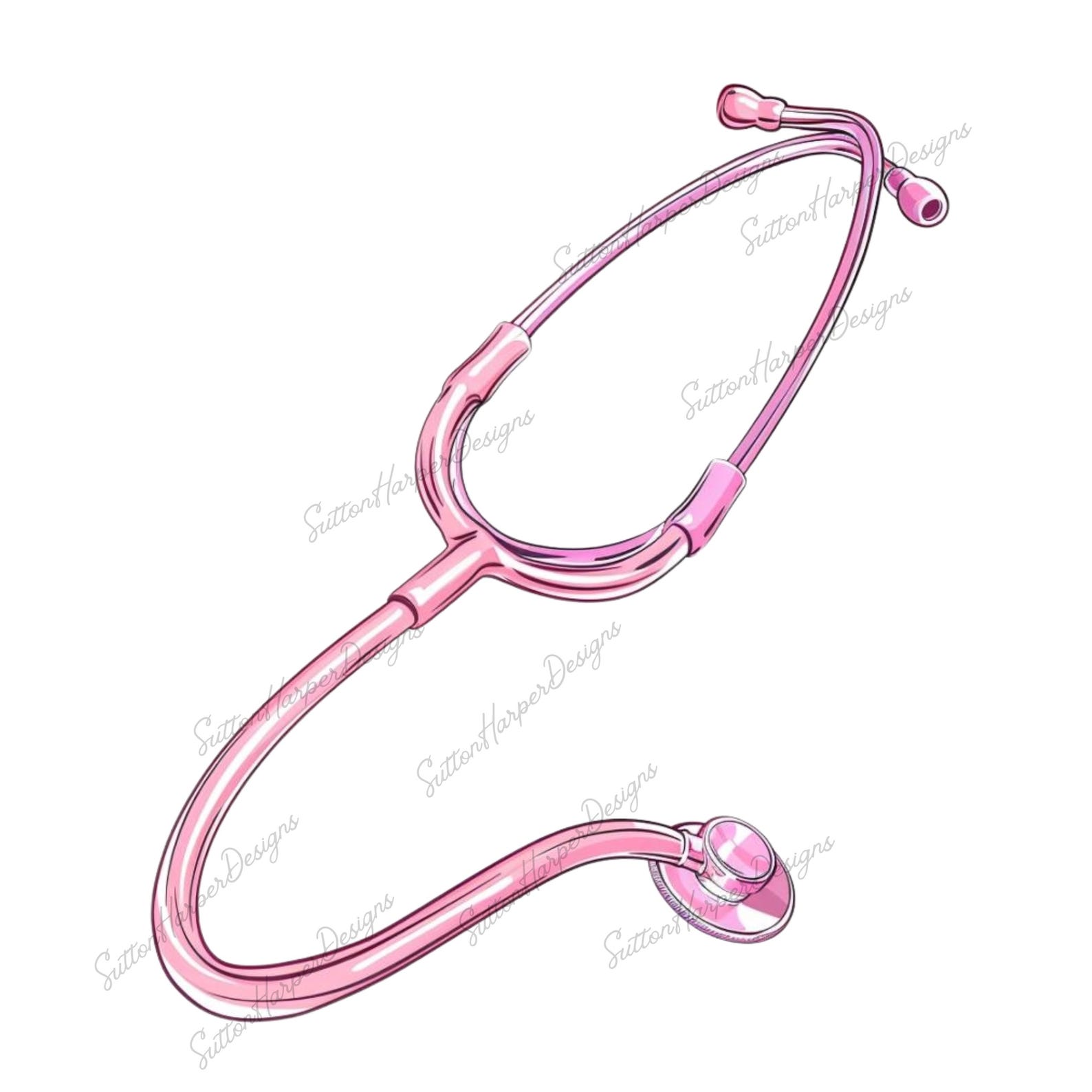 Pink Stethoscope Png, Stethoscope Drawing Clipart Image Png Design ...