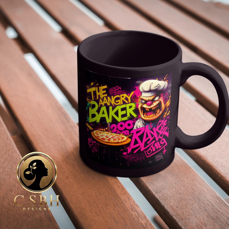 1 PNG File| Black Background Image| Angry Baker Character | Digital ...