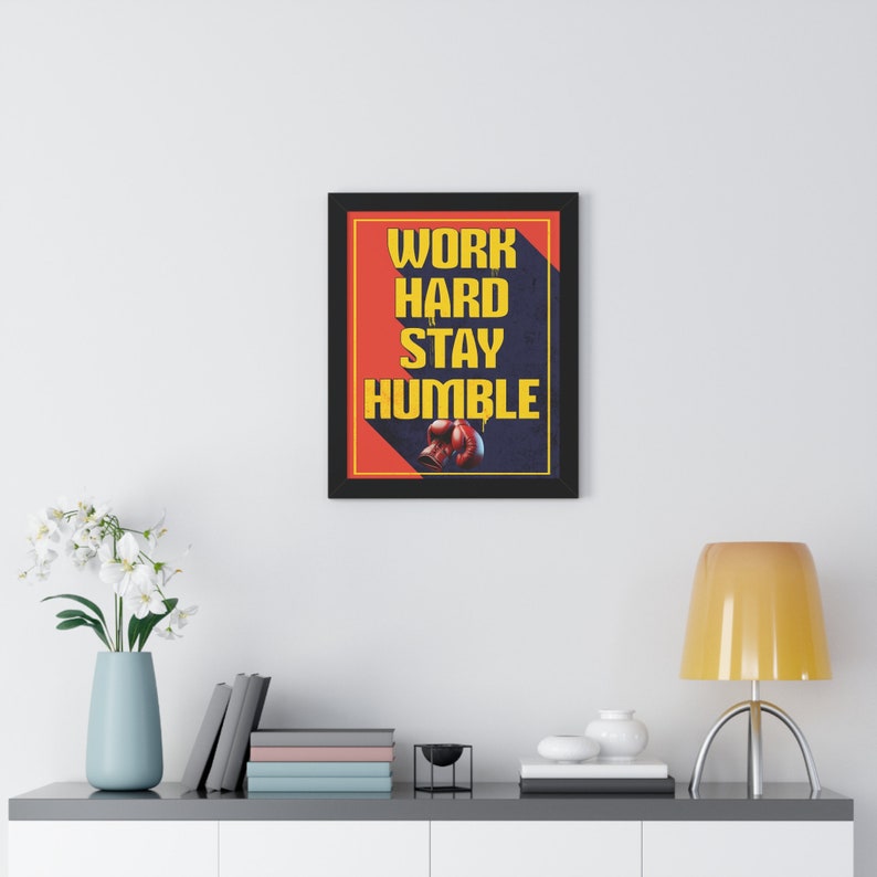 Work Hard Stay Humble Boxing Poster, Boxing, Boxer Poster, Boxing Gift ...