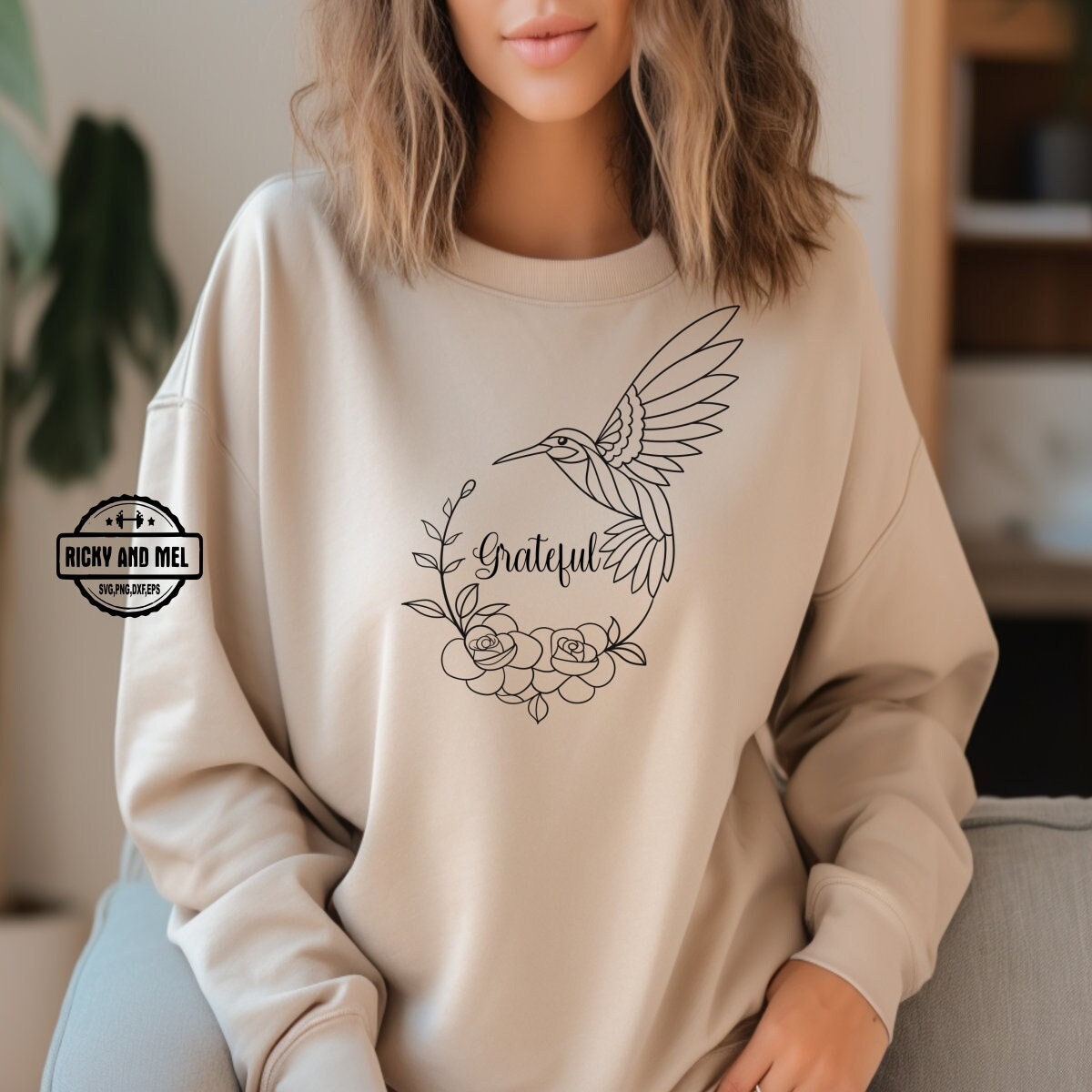 Grateful Svg, Hummingbird Design, Give Thanks SVG, Grateful Svg ...
