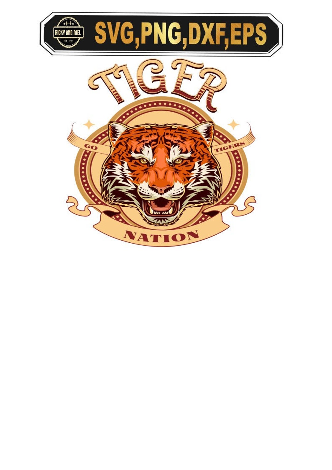 Tiger Nation Svg, School Spirit Shirts Svg, School Mascot Svg, Tiger ...