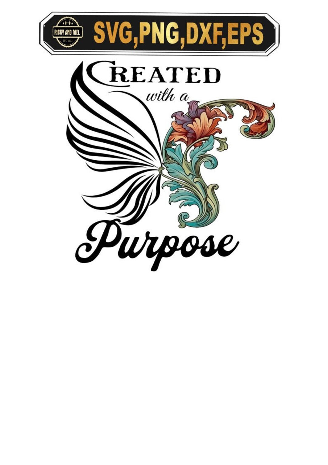 Created With A Purpose Svg Christian Svg Inspirational Svg - Etsy