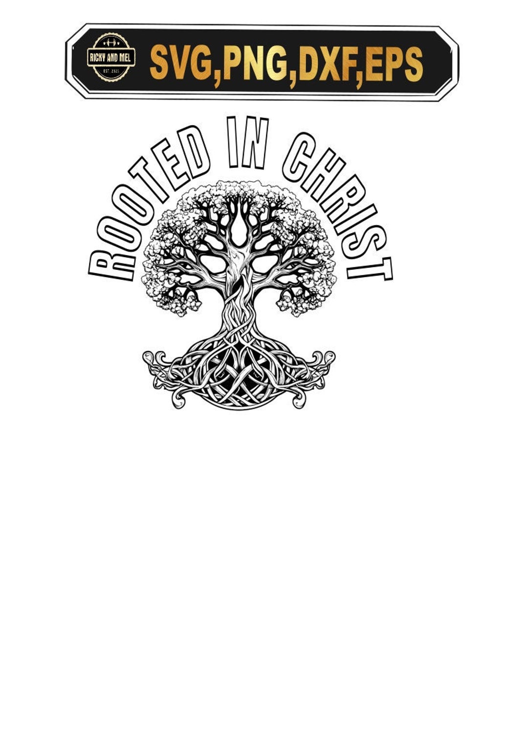 Rooted in Christ Svg Christian Svg Dxf Png Eps Christian - Etsy