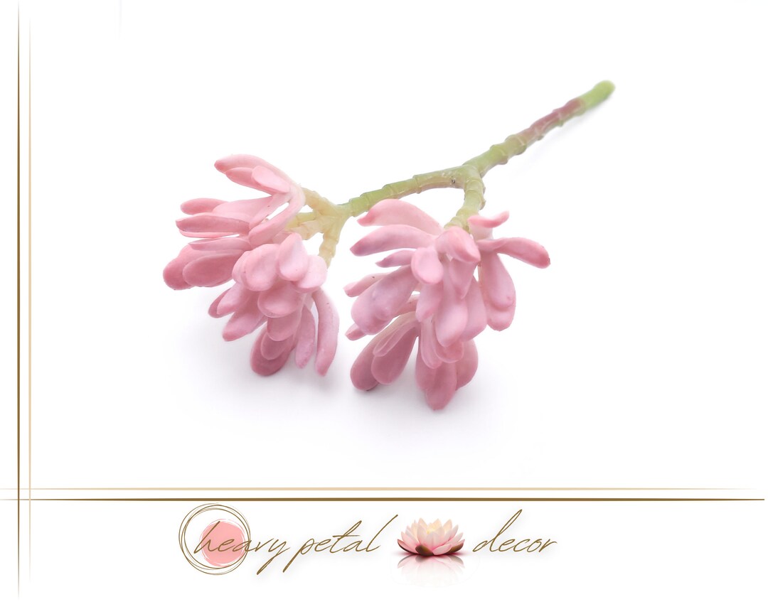 Faux Succulent Pick 9.5" - Pink | Artificial Succulent Aeonium Pick ...