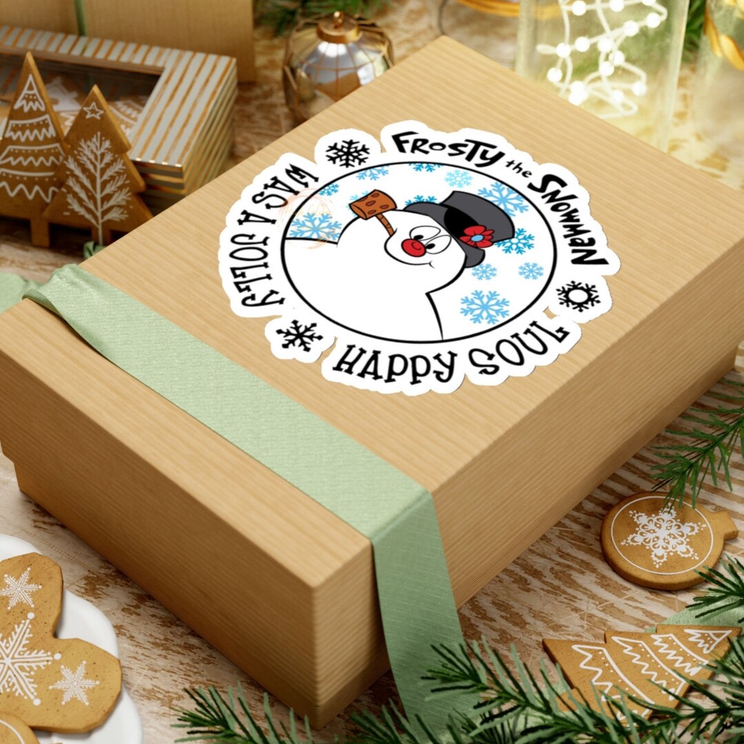 Retro Snowman Decal Frosty the Snowman Sticker Winter Decal - Etsy
