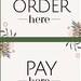 Order Here & Pay Here PRINTABLE Signs for Business, Restaurant, Vendor ...