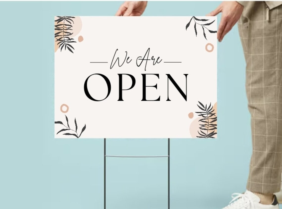 We Are Closed & We Are Open PRINTABLE Signs for Business, Store Front ...