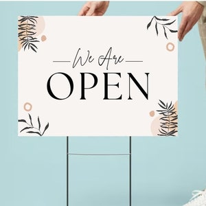 We Are Closed & We Are Open PRINTABLE Signs for Business, Store Front ...