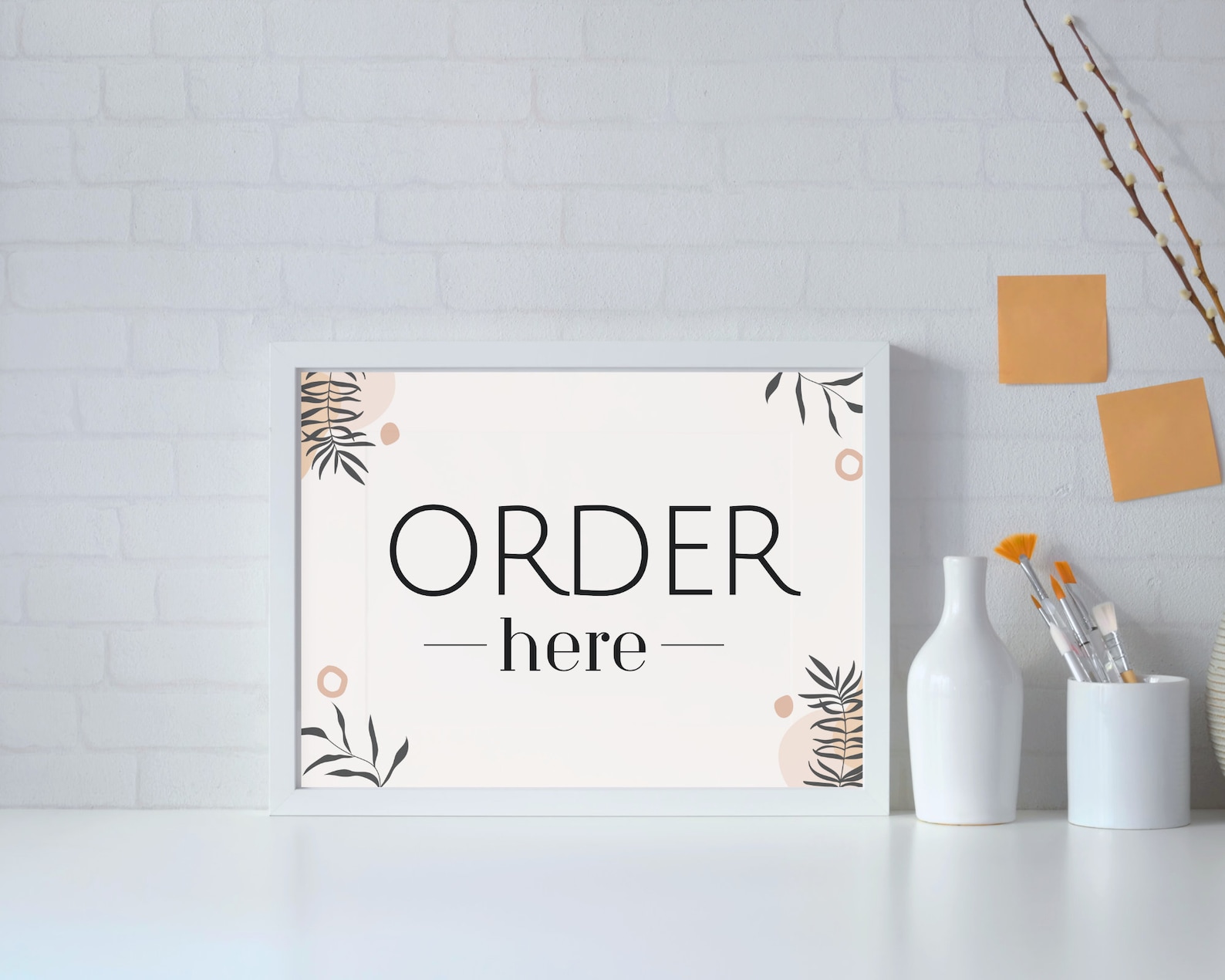 Order Here & Pay Here PRINTABLE Signs for Business, Restaurant, Vendor ...