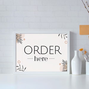 Order Here & Pay Here PRINTABLE Signs for Business, Restaurant, Vendor ...