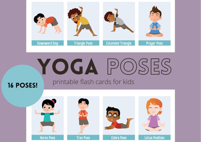 Kids Yoga Poses Printable Flashcards - Brain Break Activities for Kids ...