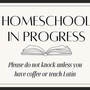 Printable Homeschool in Progress Do Not Disturb Sign | Homeschool Home ...