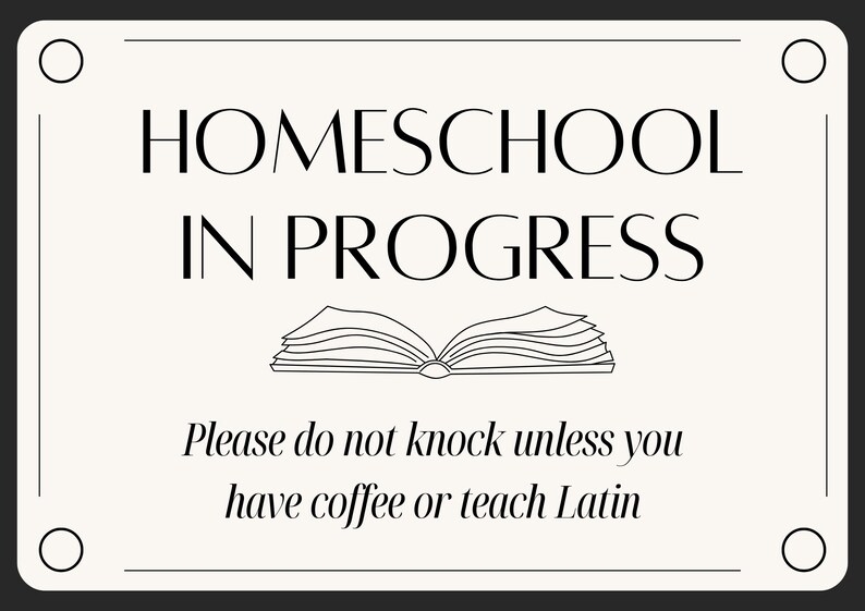 Printable Homeschool in Progress Do Not Disturb Sign - Etsy