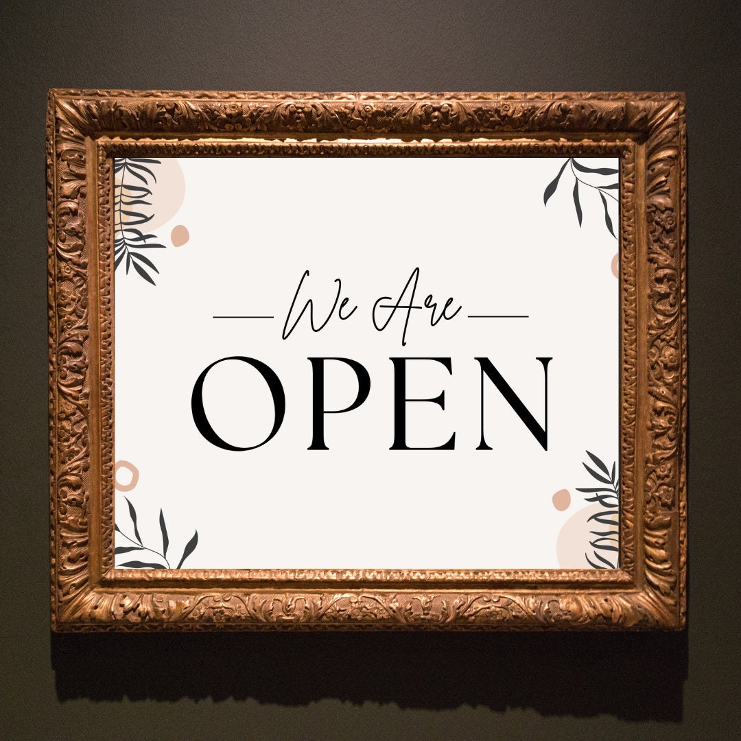 We Are Closed & We Are Open PRINTABLE Signs for Business, Store Front ...