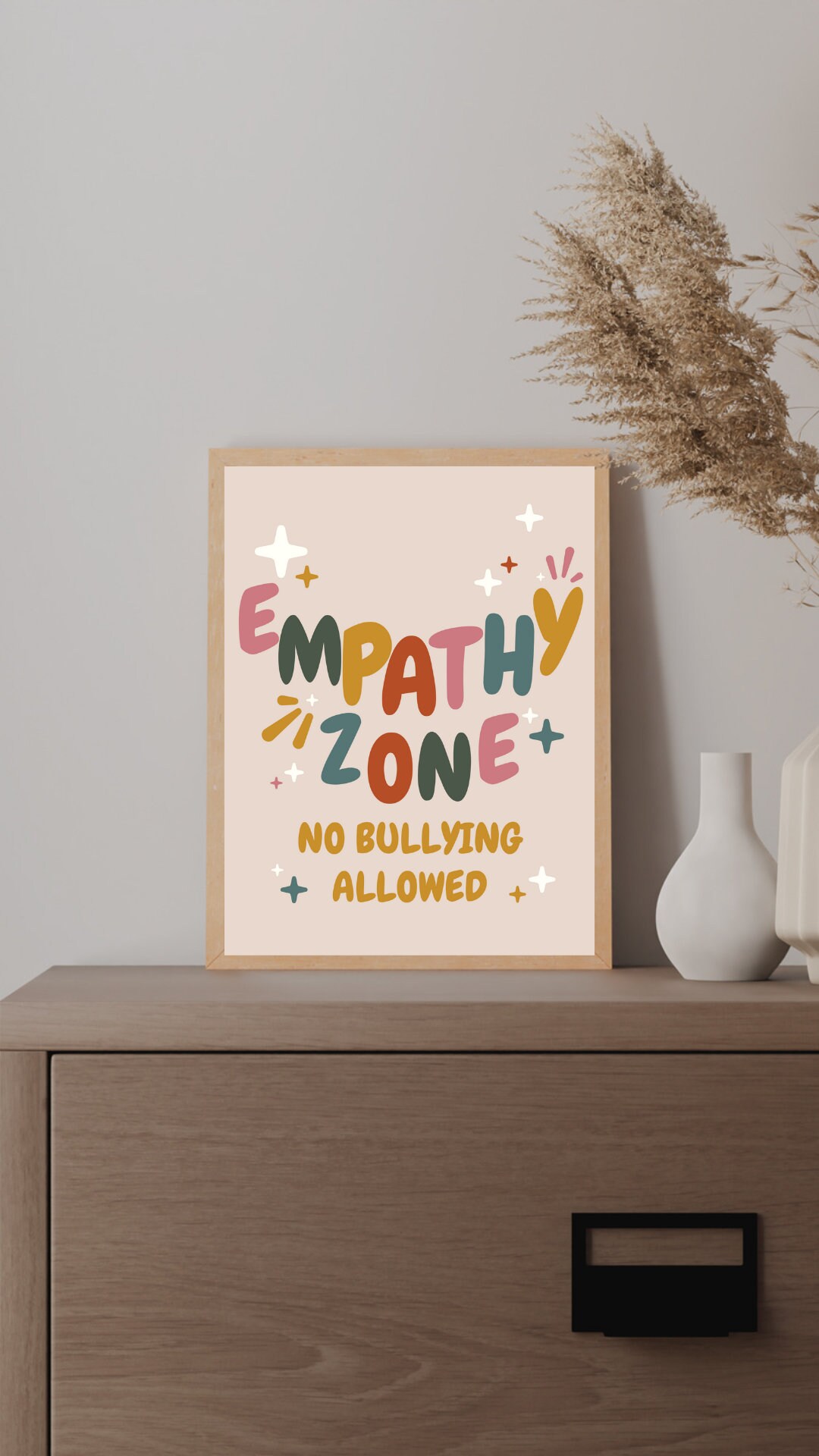 No Bullying Allowed Sign | Empathy Zone Poster | Inspirational School ...