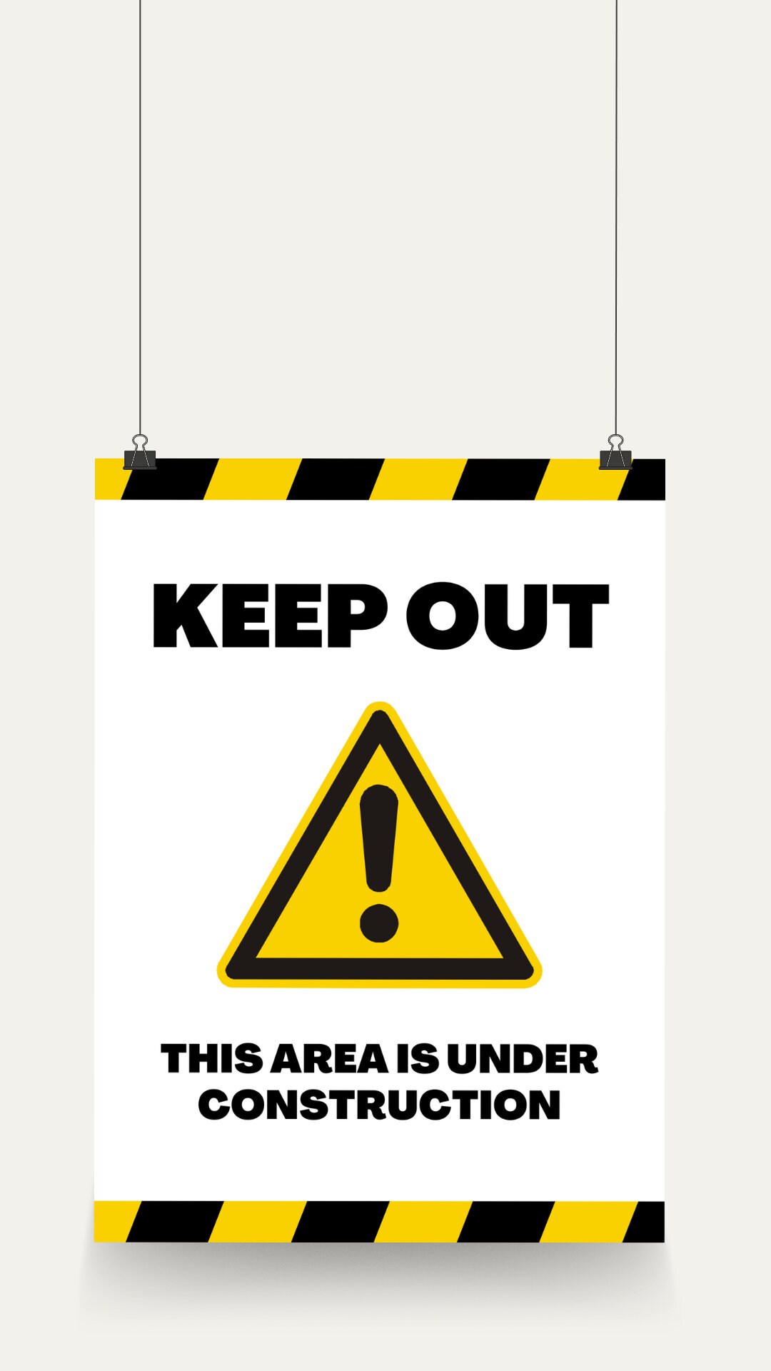 Construction Area Keep Out Sign Printable | Renovation Sign ...