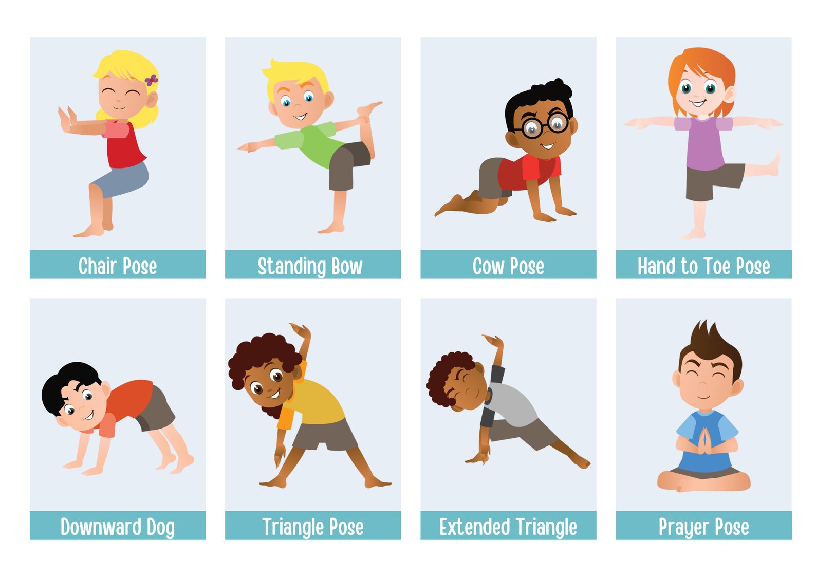Kids Yoga Poses Printable Flashcards - Brain Break Activities for Kids ...