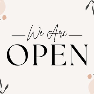 We Are Closed & We Are Open PRINTABLE Signs for Business, Store Front ...